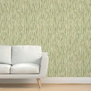 Spoonflower Weeping Willow Tree Leaves On Cream Eggshell Ivory 100% Natural Sisal Grasscloth Wallcovering