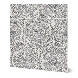 Spoonflower Sundial Mandala 100% Natural Sisal Grasscloth Wallcovering