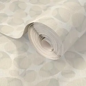 Spoonflower Abstract River Stones Mixed Neutrals Brittanylane 100% Natural Sisal Grasscloth Wallcovering Beige,gray
