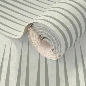 Spoonflower Spikes Sage 100% Natural Sisal Grasscloth Wallcovering - Green,gray