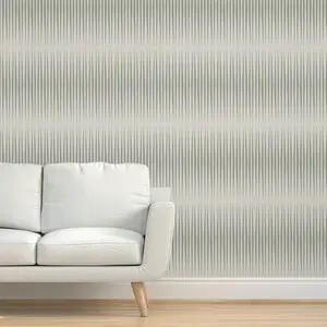 Spoonflower Spikes Sage 100% Natural Sisal Grasscloth Wallcovering