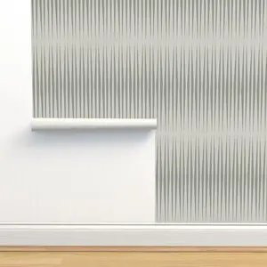Spoonflower Spikes Sage 100% Natural Sisal Grasscloth Wallcovering