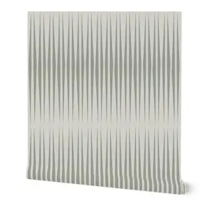 Spoonflower Spikes Sage 100% Natural Sisal Grasscloth Wallcovering