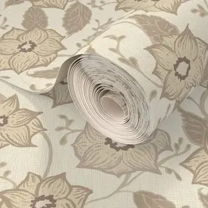 Spoonflower Coraline Bone 100% Natural Sisal Grasscloth Wallcovering
