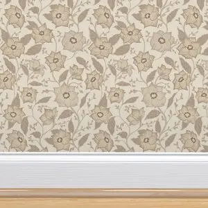 Spoonflower Coraline Bone 100% Natural Sisal Grasscloth Wallcovering