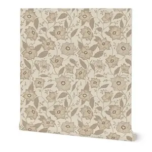 Spoonflower Coraline Bone 100% Natural Sisal Grasscloth Wallcovering