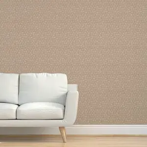 Spoonflower Sand Beige Tan Coral Reef 100% Natural Sisal Grasscloth Wallcovering