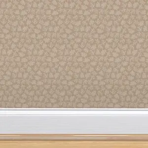 Spoonflower Sand Beige Tan Coral Reef 100% Natural Sisal Grasscloth Wallcovering