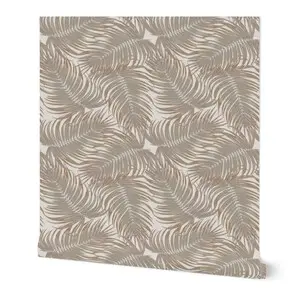 Spoonflower Tropical Vibes Beige 100% Natural Sisal Grasscloth Wallcovering