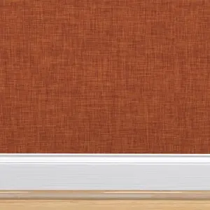 Spoonflower Burnt Orange 100% Natural Sisal Grasscloth Wallcovering - Brown,red