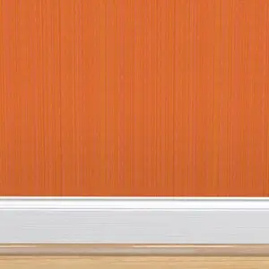 Spoonflower Beaded Mini Stripe Papaya Orange 100% Natural Sisal Grasscloth Wallcovering