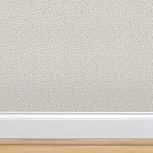Spoonflower Ditsy Daisy Neutral Iveta Abolina 100% Natural Sisal Grasscloth Wallcovering