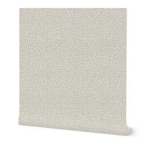 Spoonflower Ditsy Daisy Neutral Iveta Abolina 100% Natural Sisal Grasscloth Wallcovering