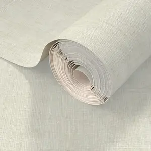 Spoonflower Canvas Texture Cream 100% Natural Sisal Grasscloth Wallcovering - Green,gray