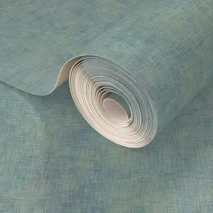 Spoonflower Love Is In The Air Dark Teal Texture Ocean Sky 100% Natural Sisal Grasscloth Wallcovering Teal,gray,blue
