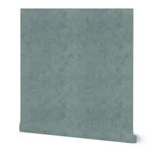 Spoonflower Love Is In The Air Dark Teal Texture Ocean Sky 100% Natural Sisal Grasscloth Wallcovering - Teal,gray,blue