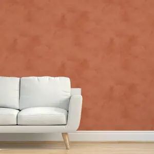Spoonflower New Boho Abstract Watercolor Copper 100% Natural Sisal Grasscloth Wallcovering