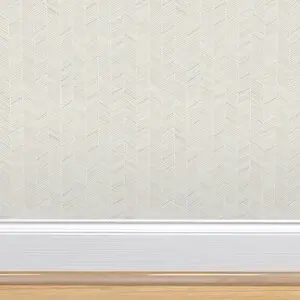 Spoonflower Medium Herringbone Hues Of M+m Grays 100% Natural Sisal Grasscloth Wallcovering - Gray,green