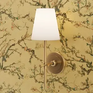 Spoonflower Home Decor Original Painting Modern Classic Old Custom Pre-pasted Wallpaper - White