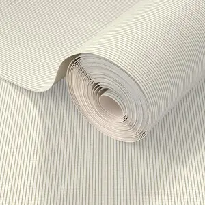 Spoonflower Tan White Pinstripe Camel Beige 100% Natural Sisal Grasscloth Wallcovering - Green,gray