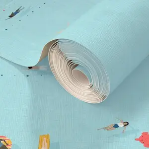 Spoonflower Public Pool 100% Natural Sisal Grasscloth Wallcovering
