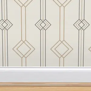 Spoonflower Progression 100% Natural Sisal Grasscloth Wallcovering - White,gray