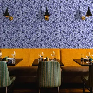 Spoonflower Vines Fruit Periwinkle Purple Greenery Garden Traditional Wallpaper