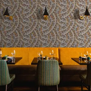 Spoonflower Oba Copper King Eye Africa Bronze Afrocentric Traditional Wallpaper
