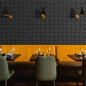 Spoonflower Art Deco Black White Vintage Elegant Lattice Traditional Wallpaper