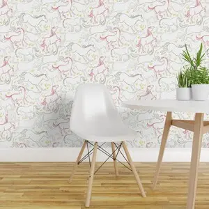 Spoonflower Horse Pony Equestrian Ponies Horses Large Traditional Wallpaper