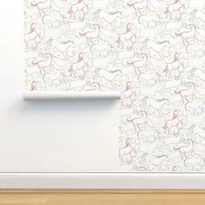 Spoonflower Horse Pony Equestrian Ponies Horses Large Traditional Wallpaper