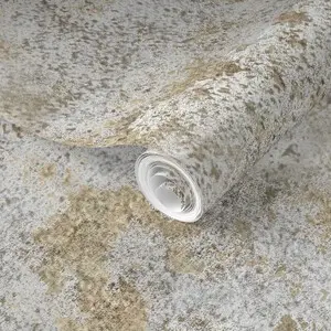 Spoonflower Faux Texture Grey Taupe Neutral Beige Paint Custom Pre-pasted Wallpaper Gray,beige,grey