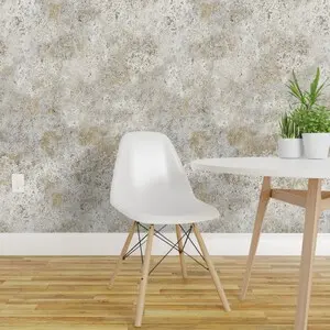 Spoonflower Faux Texture Grey Taupe Neutral Beige Paint Custom Pre-pasted Wallpaper - Gray,beige,grey