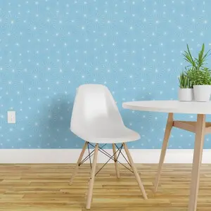 Spoonflower Floral Wedding Delicate Modern Spirograph Traditional Wallpaper