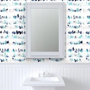 Spoonflower Paint Blobs Daubs Drops Brush Stroke Powder Room Traditional Wallpaper