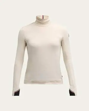 Moncler Polartec Jersey Turtleneck Base Layer - Cream