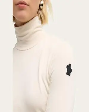 Moncler Polartec Jersey Turtleneck Base Layer - Cream