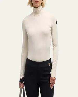 Moncler Polartec Jersey Turtleneck Base Layer - Cream