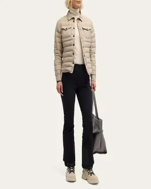Moncler Polartec Jersey Turtleneck Base Layer - Cream