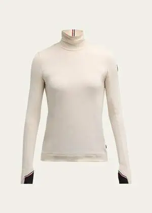 Moncler Polartec Jersey Turtleneck Base Layer - Cream
