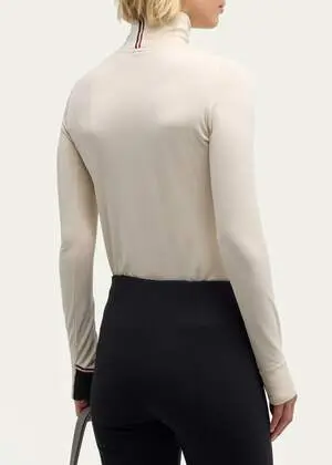 Moncler Polartec Jersey Turtleneck Base Layer - Cream