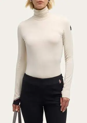 Moncler Polartec Jersey Turtleneck Base Layer - Cream