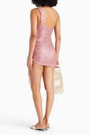 Missoni Mare One-shoulder Metallic Crochet-knit Mini Dress