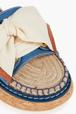 Zimmermann Canvas And Denim Espadrille Slides