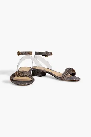 ALEXANDRE BIRMAN Vicky Knotted Lamé Sandals