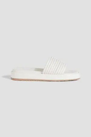 GIANVITO ROSSI Quilted Leather Slides