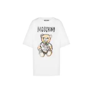 Moschino Couture Teddy Bear Cotton T Shirt - White