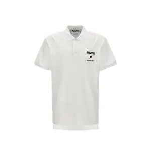 Moschino Couture In Love We Trust Cotton Polo - White