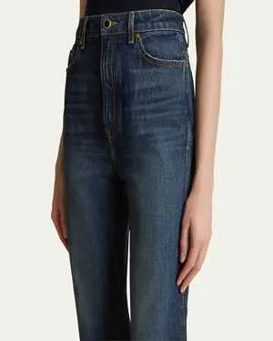 Khaite Danielle Straight Leg Jeans