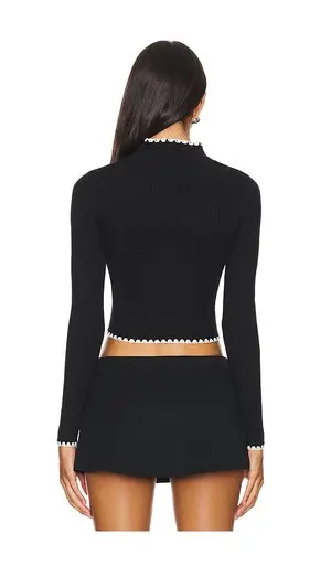 Heartloom Vika Ribbed Mock Neck Long Sleeve Top